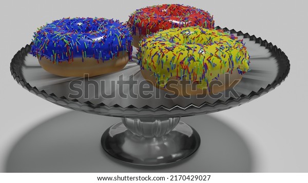 Donuts On Stand 3d Visualization On Stock Illustration 2170429027 ...