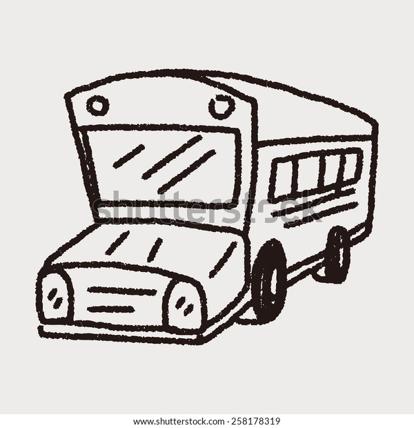 Doodle Bus Stock Illustration 258178319