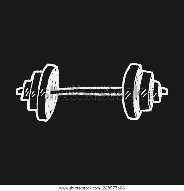 Doodle Dumbbell Stock Illustration 268577606