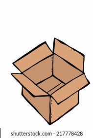 Doodle Empty Cardboard Box Stock Illustration 217778428 | Shutterstock
