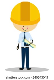 Doodle Engineer Full Color Stock Illustration 240343045 | Shutterstock