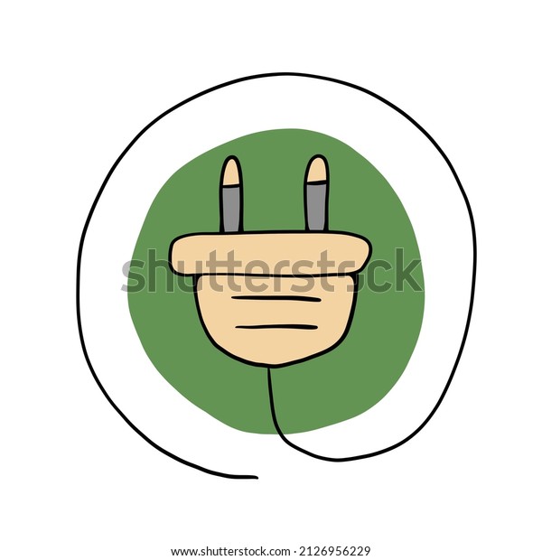 Doodle Illustration Yellow Plug Socket On Stock Illustration 2126956229 ...