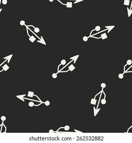 Doodle Link Seamless Pattern Background Stock Vector (Royalty Free ...
