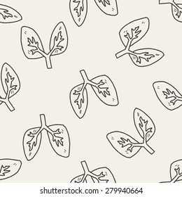 Doodle Lung Seamless Pattern Background Stock Vector (Royalty Free ...