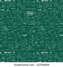 Doodle Maths Seamless Background Texture Pattern Stock Illustration ...