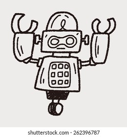 Doodle Robot Stock Vector (Royalty Free) 261133439 | Shutterstock
