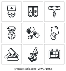 Doping Icons Test Vial Medal Showdown Stock Vector (Royalty Free ...