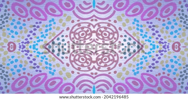 Dot African Pattern Multicolor Bolivia Fabric Stock Illustration ...