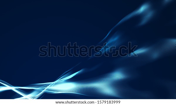 Dot Blue Wave Light Screen Gradient Stock Illustration 1579183999 ...