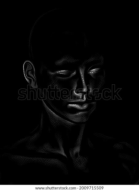 도트 렌더링 시리즈인간 모델의 머리를 3D 스톡 일러스트 2009715509 | Shutterstock