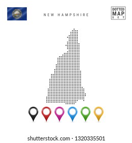 Dots Pattern Map New Hampshire Stylized Stock Illustration 1320335501 ...