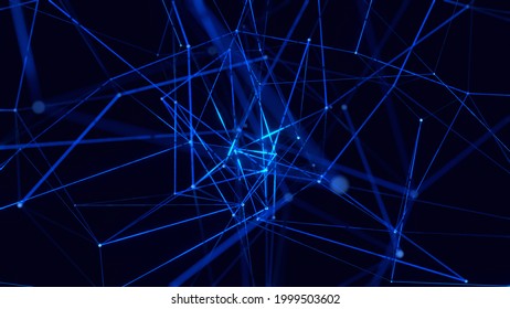 Dotted Line Digital Plexus 3d Render Stock Illustration 1999503602 ...