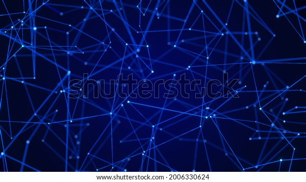 Dotted Line Digital Plexus 3d Render Stock Illustration 2006330624 ...