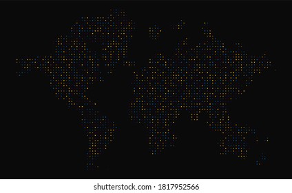 Dotted World Map Big Data Visualization Stock Illustration 1817952566 ...