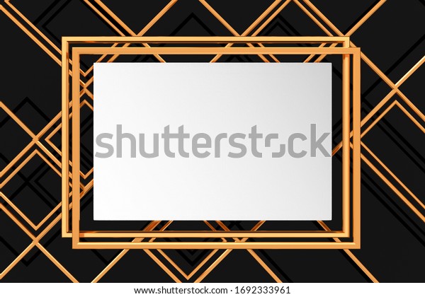 Double Gold Frame Paper Table Gold Stock Illustration 1692333961 ...