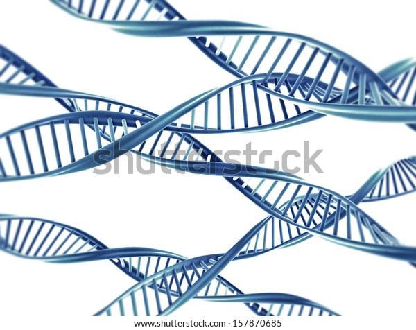 Double Helix Dna Strings Isolated On Stock Illustration 157870685 ...