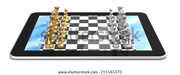 Double Player Chess Game On Digital Stock Illustration 215565373 ...