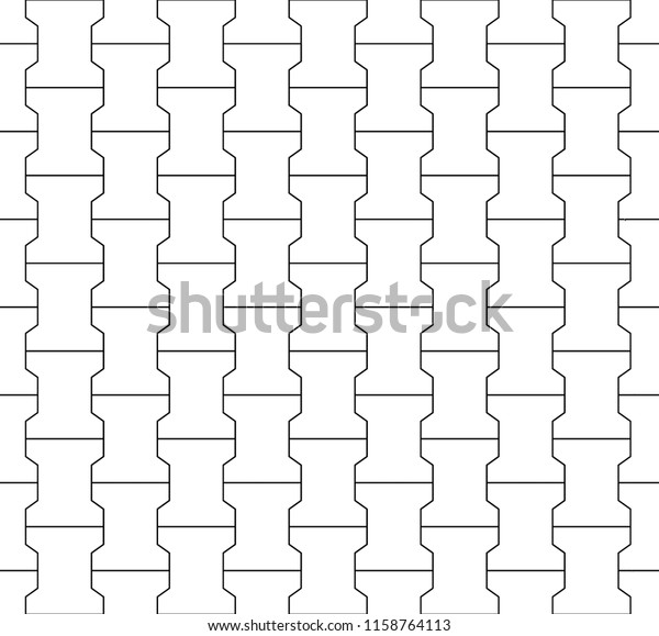 Doublet Interlocking Paver Block Seamless Texture Stock Illustration ...