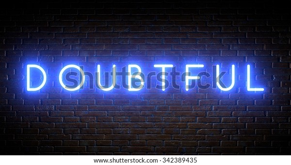 Doubtful Word Stock Illustration 342389435