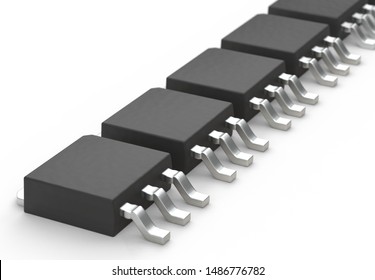 Dpak Mosfet Electronic Transistor Array Isolated Stock Illustration ...