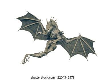 Dragon Doing Classic Pose 3d Illustration Stock Illustration 2204342579 ...