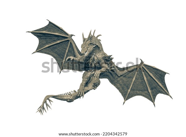 Dragon Doing Classic Pose 3d Illustration Stock Illustration 2204342579 ...