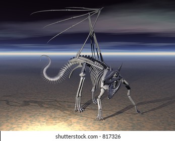 Dragon Skeleton Ready Attack Stock Illustration 817326 | Shutterstock
