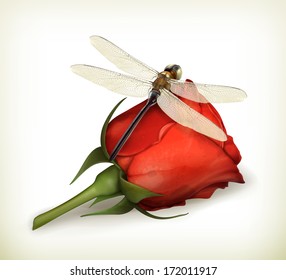 Dragonfly on rose Images, Stock Photos & Vectors | Shutterstock