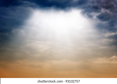 Dramatic Background Dark Sky Bright Light Stock Illustration 93132757 ...