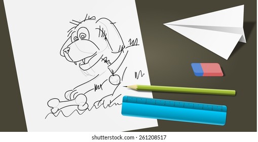 Cute Business Cartoon Human Character Concept Stock Illustration 1607156209