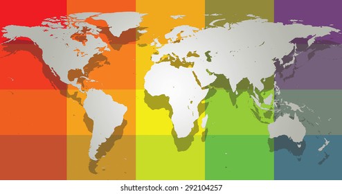 Colorful World Map Background Vector Illustration Stock Vector (Royalty Free) 295995860 ...