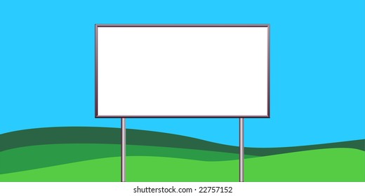 Drawing Billboard Blue Background: ilustración de stock 22757152 ...