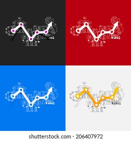 Drawing Business Formulas Chart Stock Vector (Royalty Free) 197576987