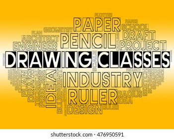 Drawing Classes Representing Lesson Schooling Learning Stock ...