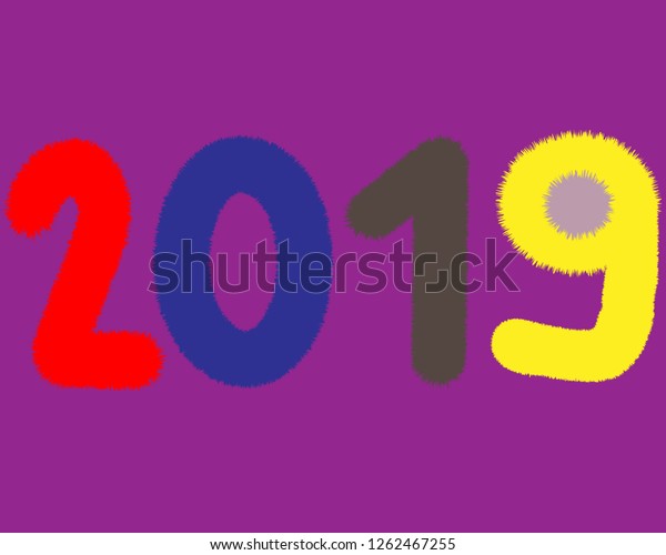 Drawing Fluffy Numbers Stock Illustration 1262467255 | Shutterstock