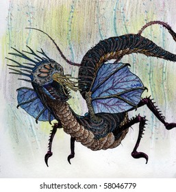 Drawing Imaginary Monster Stock Illustration 58046779 | Shutterstock