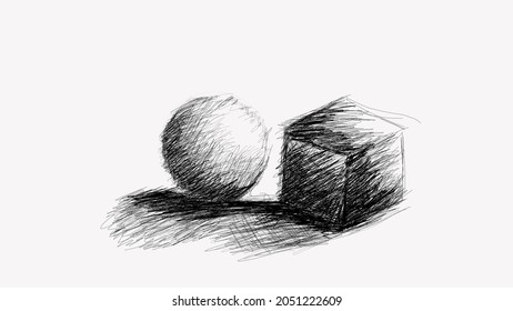 Drawing Shape Circle Rectangular Stock Illustration 2051222609 ...