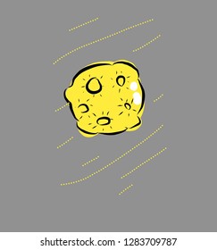 Drawing Yellow Mars Surface Texture Hole Stock Illustration 1283709787 ...