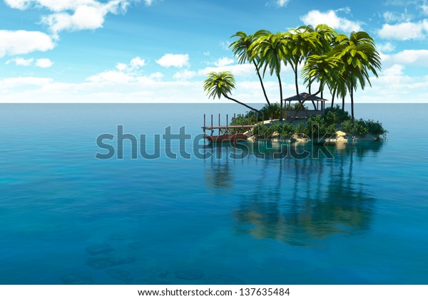 Dream Island Stock Illustration 137635484 | Shutterstock