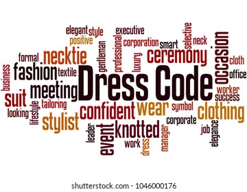 Dress Code Word Cloud Concept On Stock Illustration 1046000176 ...