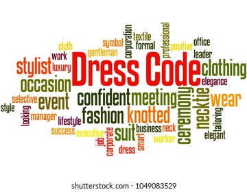Dress Code Word Cloud Concept On Stock Illustration 1049083529 ...