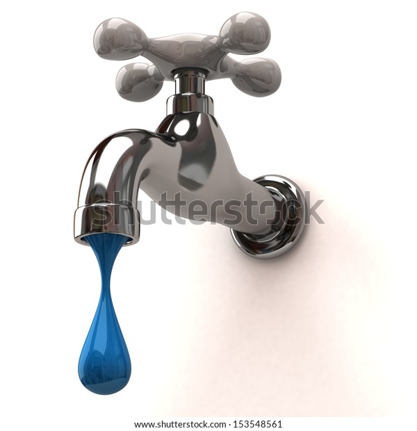 Dripping Tap Blue Drop Stock Illustration 153548561 Dripping Tap Blue Drop Stock Illustration 153548561