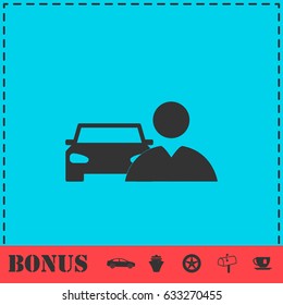 Driver Icon Flat Simple Illustration Symbol Stock Illustration ...