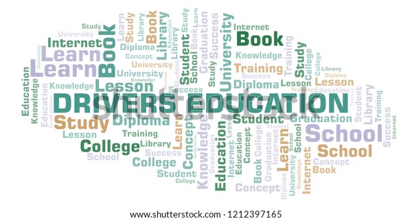Drivers Education Word Cloud Stock Illustration 1212397165