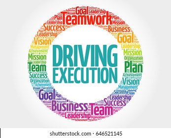 Driving Execution Circle Stamp Word Cloud Stock Illustration 646521145 ...