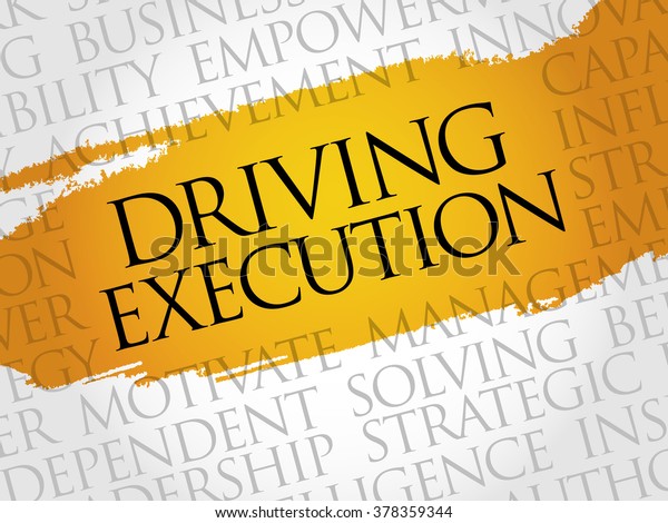 Driving Execution Word Cloud Business Concept Stock Illustration ...
