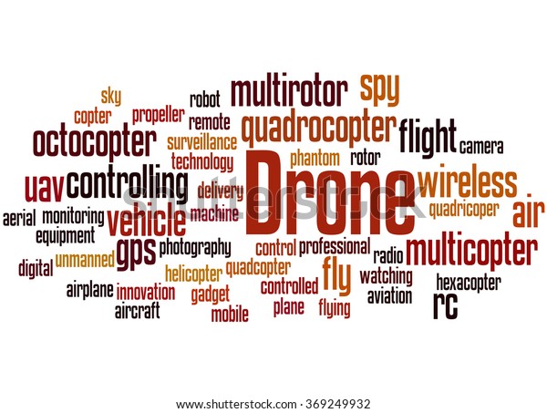 Drone Word Cloud Concept On White Stock Illustration 369249932 ...
