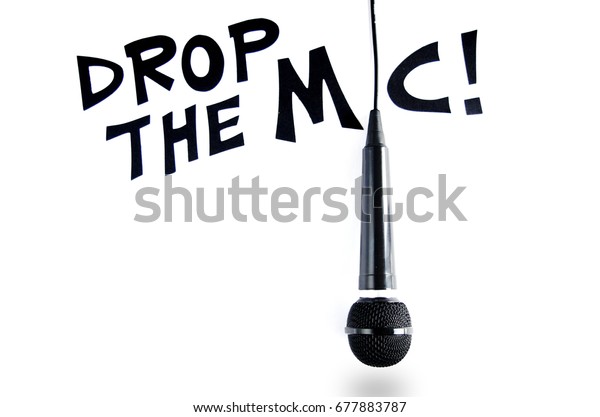 Drop Mic Illustration Stock Illustration 677883787