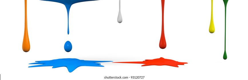 Drops Colors Dripping Down Ceiling Stock Illustration 93120727 ...