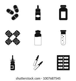 Drug Forms Icon Set Simple Style Stock Illustration 1007687545 ...